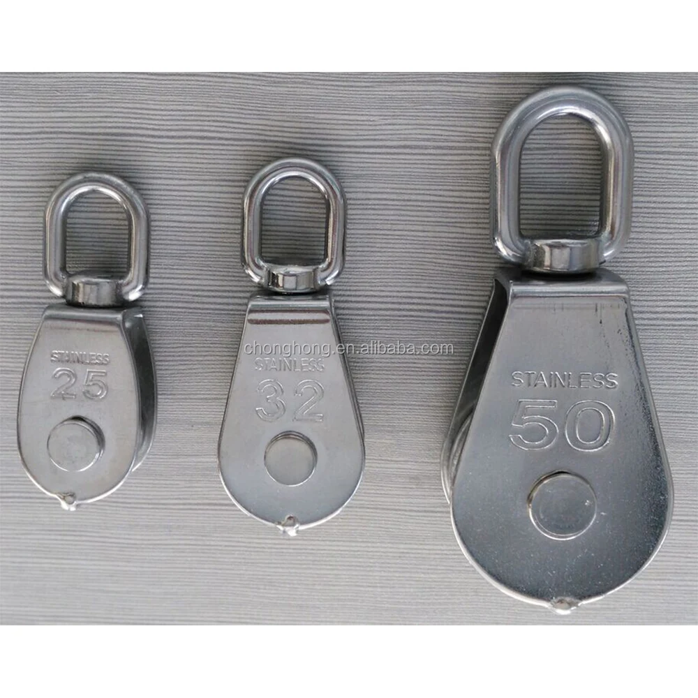 Stainless Steel Swivel Eye Pulley With Plat Shoulder And Single Wheel ...