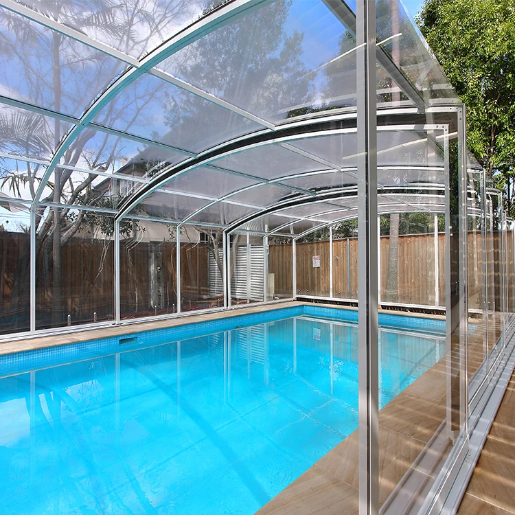 Excelite Outdoor Above Ground Swimming Pool Retractable Cover Roof ...