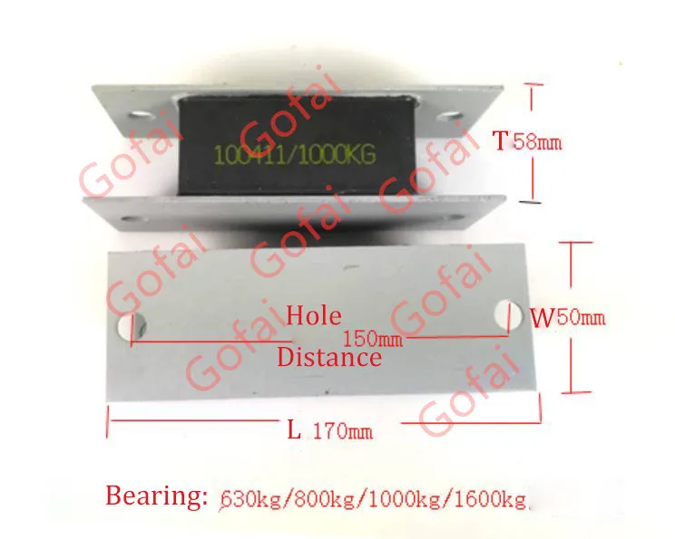 H Type Anti Vibration Rubber Damper for Elevator Cars