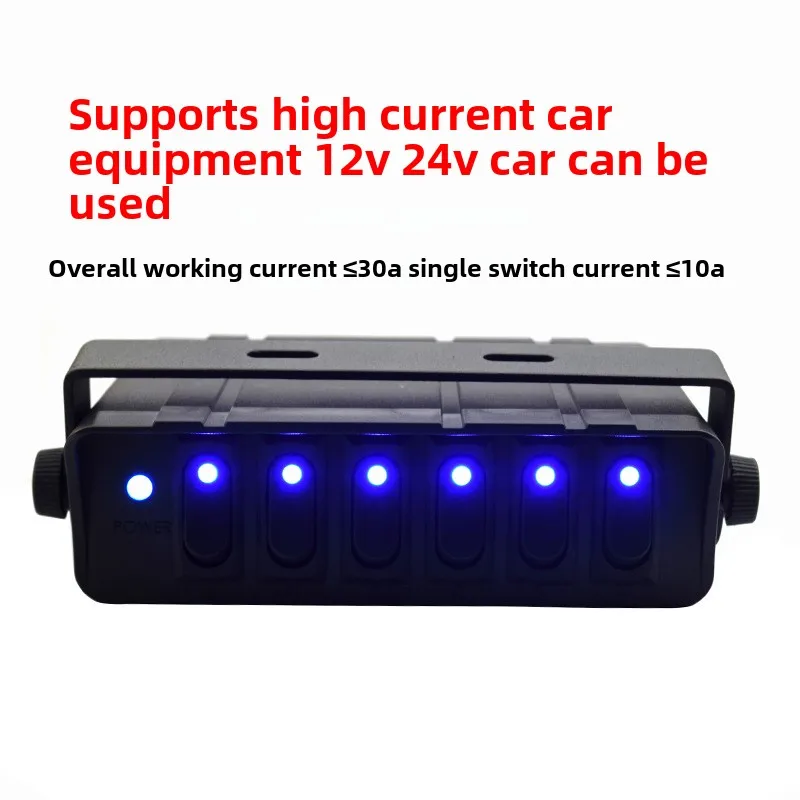 12V Ship Car Switch Panel Control System 6-bit 3PIN Blue Lamp Color 25A ...
