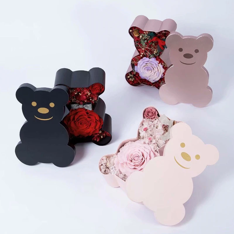 Bear Shaped Cardboard Gift Box - Perfect for Florist Gifts