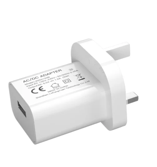 Js-cdq025 3 Pin Uk Plug In 5 Volt 1 Amp Wall Power Adapter Ce Ukca 5v ...