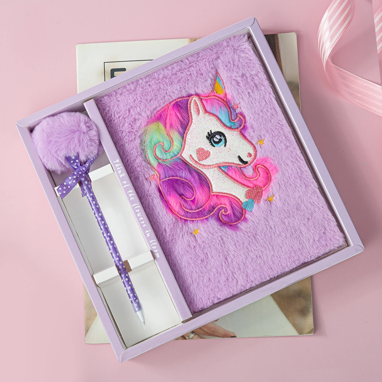 2020 New Unicorn Cute Cartoon Kids Notebook & Plush Diary