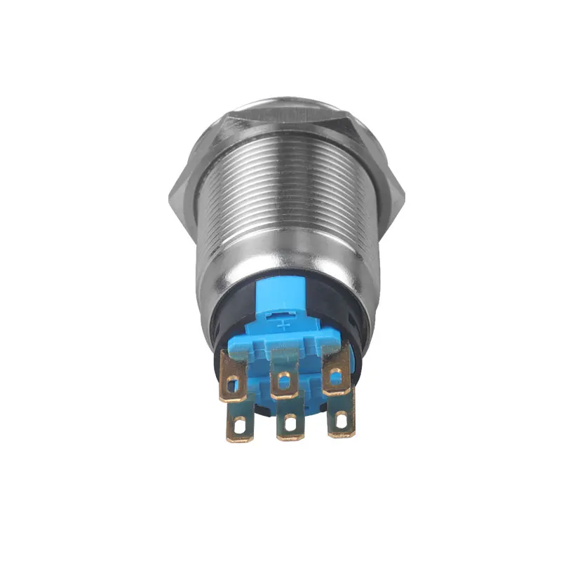 IP65 19MM 2NO 2NC 3 Position Metal Selector Switch - HUAWU