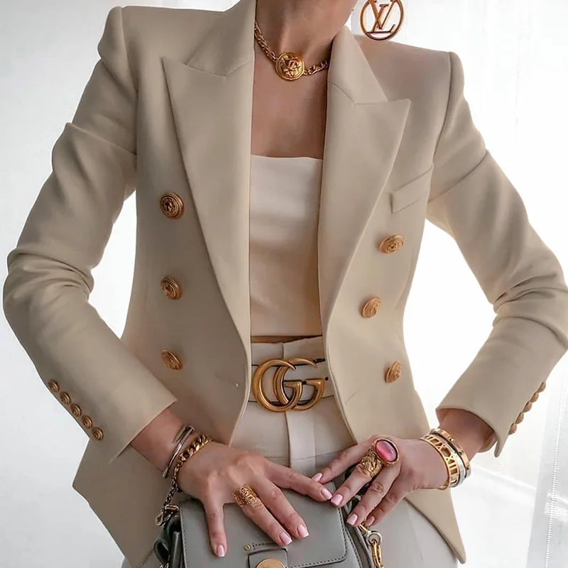 Autumn New Blazers Women Chic Blazer Fashion Office Blazers Lady Suit ...