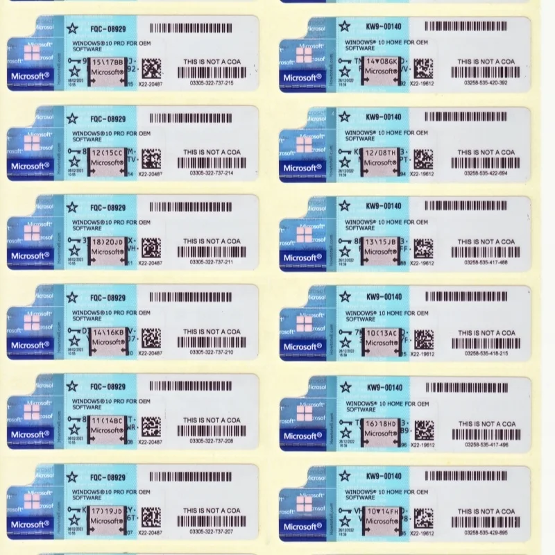 Windows 11 Pro Coa Sticker Global Online Activation Win 11 Pro Lifetime ...