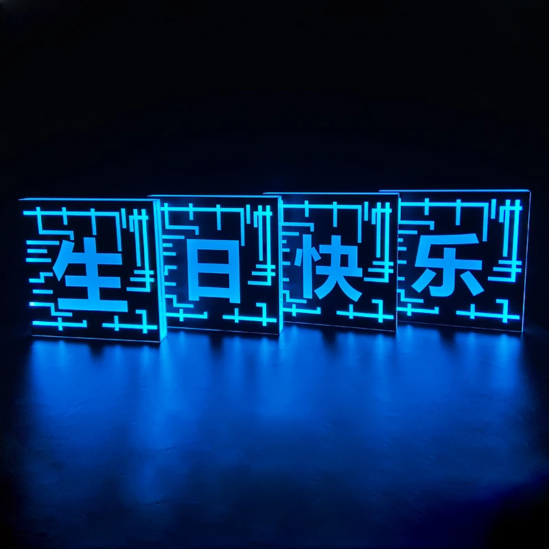 Luminous Rechargeable Message Board LED Transparent Acrylic Words ...