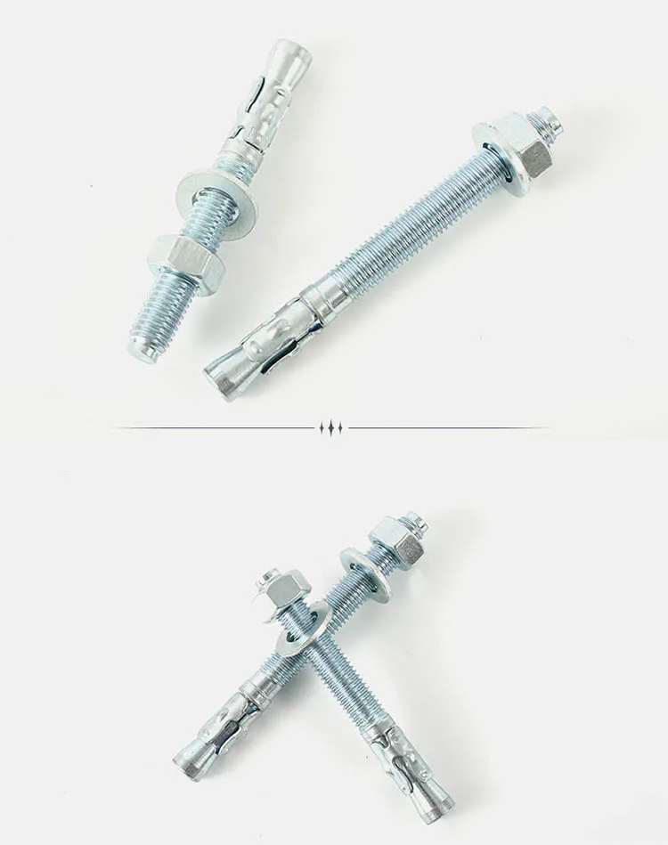 High Quality M12 Galvanized Iron Through Bolt Steel Wedge Anchor Bolts ...