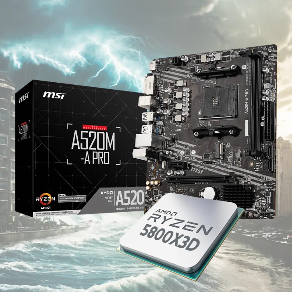 MSI PRO A520M-A PRO Motherboard(AM4, M-ATX, DDR4) with AMD Ryzen 7 ...
