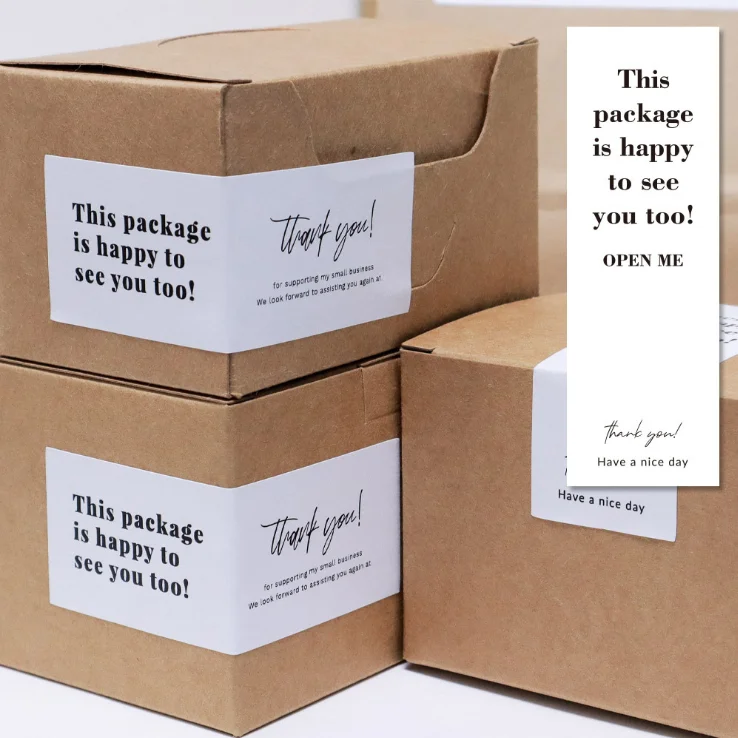 Hot Rectangular Sticker Gift Box Sealed Self-adhesive Custom Logo ...