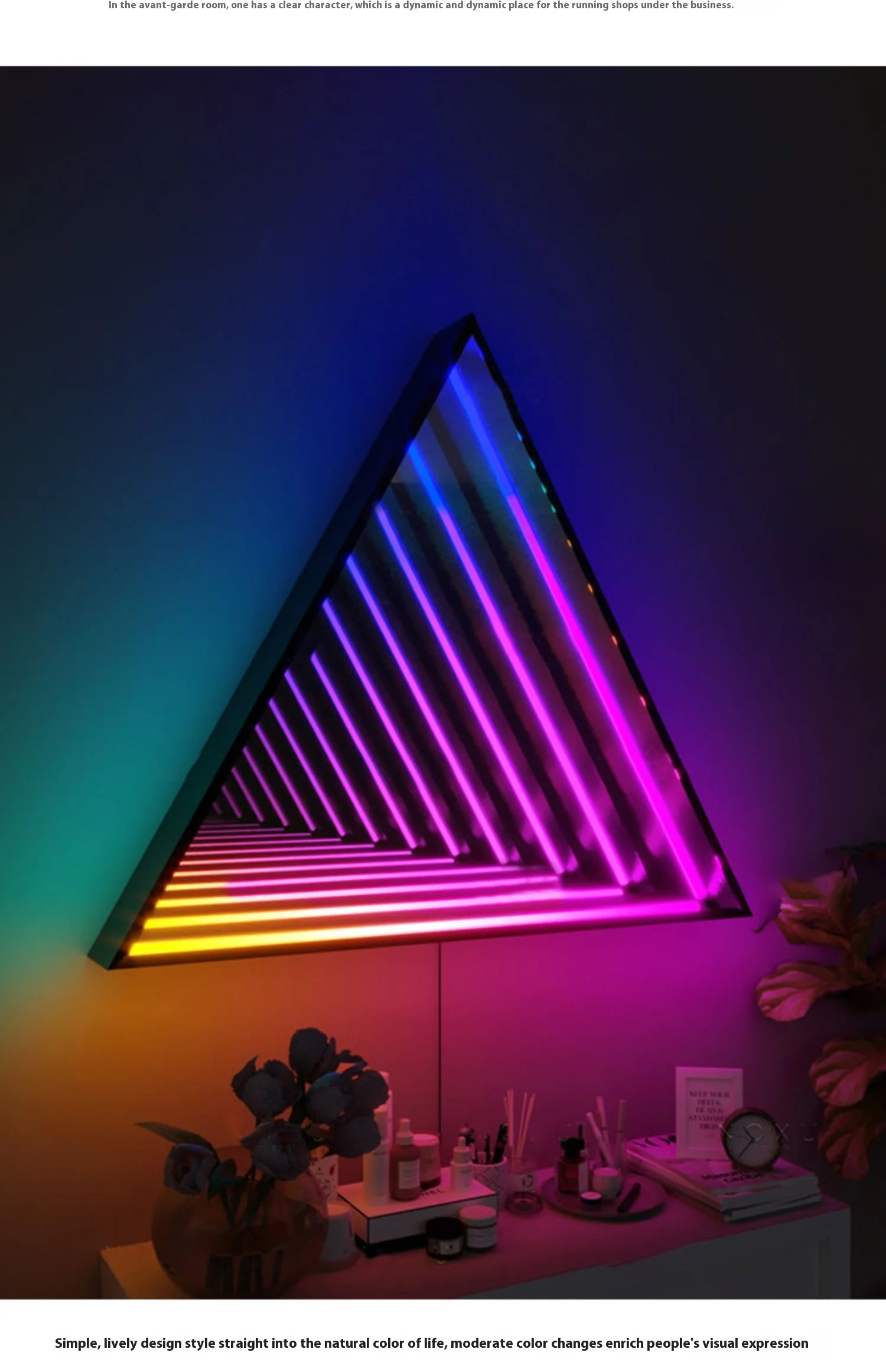 RGB Abyss Mirror LED Atmosphere Light Colorful Cyberpunk Electric ...