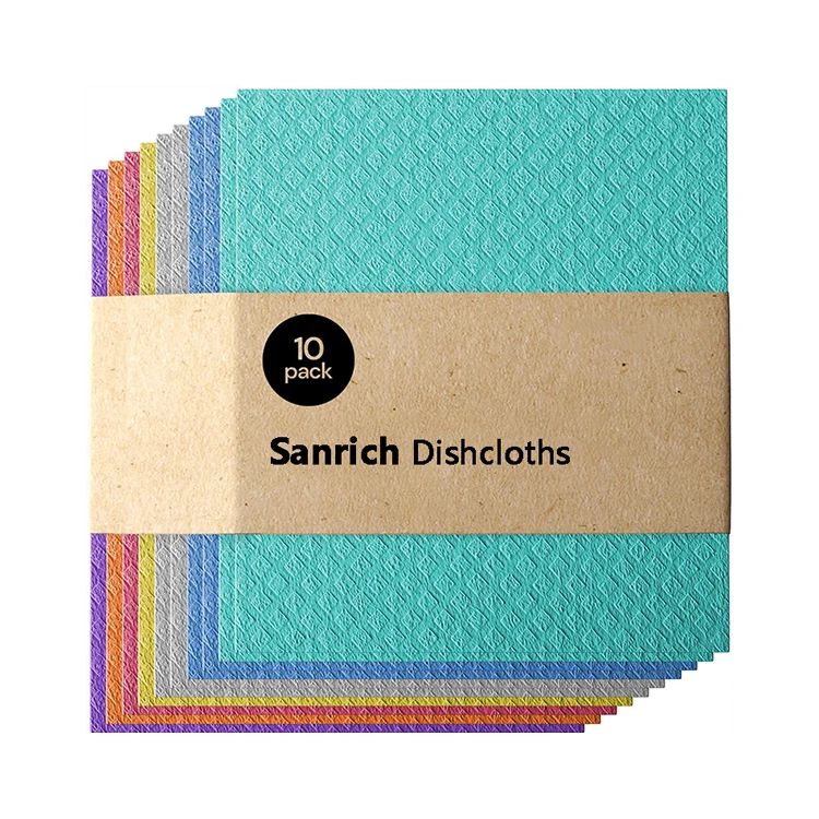 Cotton Sponge Cloth 70 Cellulose 30 Cotton Dish Cloth Eco Friendly ...