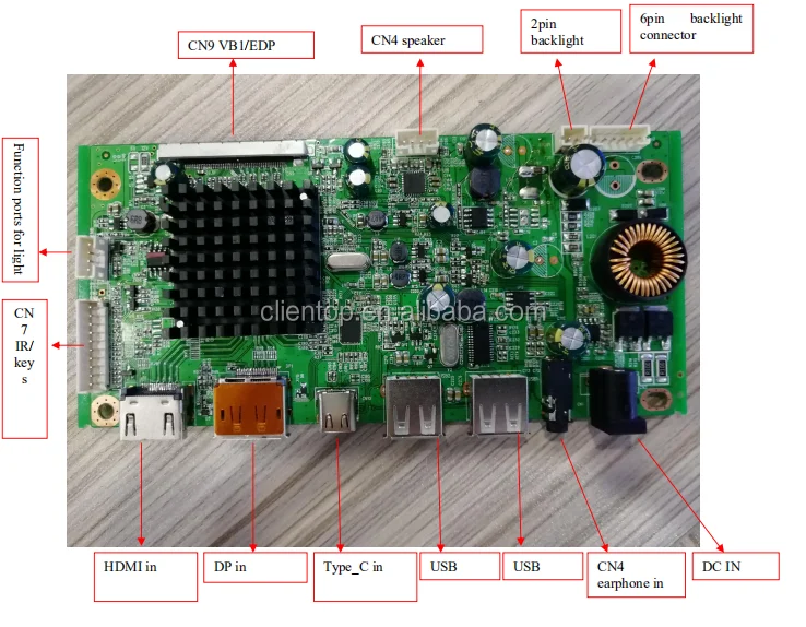 Sg95tc Type C Edp V By One 3840*2160 4096*2160 4k Lcd Controller Board With Hdm In/dp In/usb ...