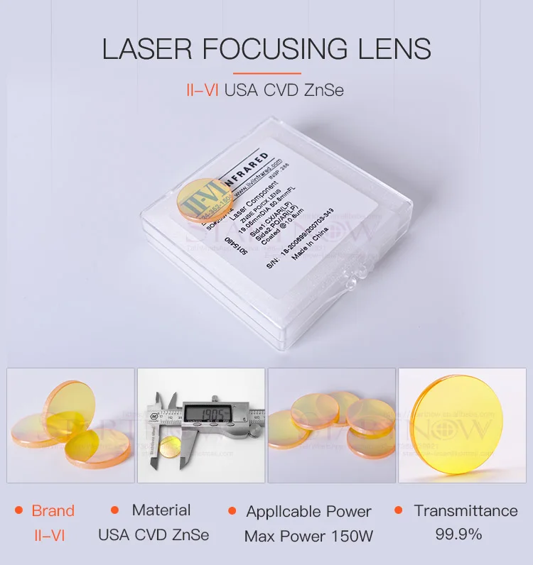 Ii-vi Infrared Cvd Znse Focus Lens Co2 Laser Cutting Machine Spare ...