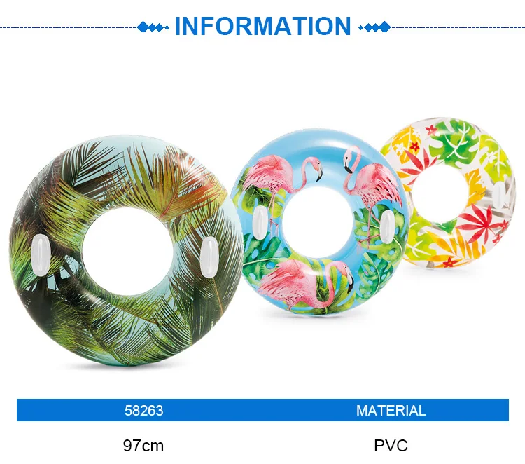 Intex 58263 Lush Tropical Tubes Swimming Pool Floats Inflatable ...