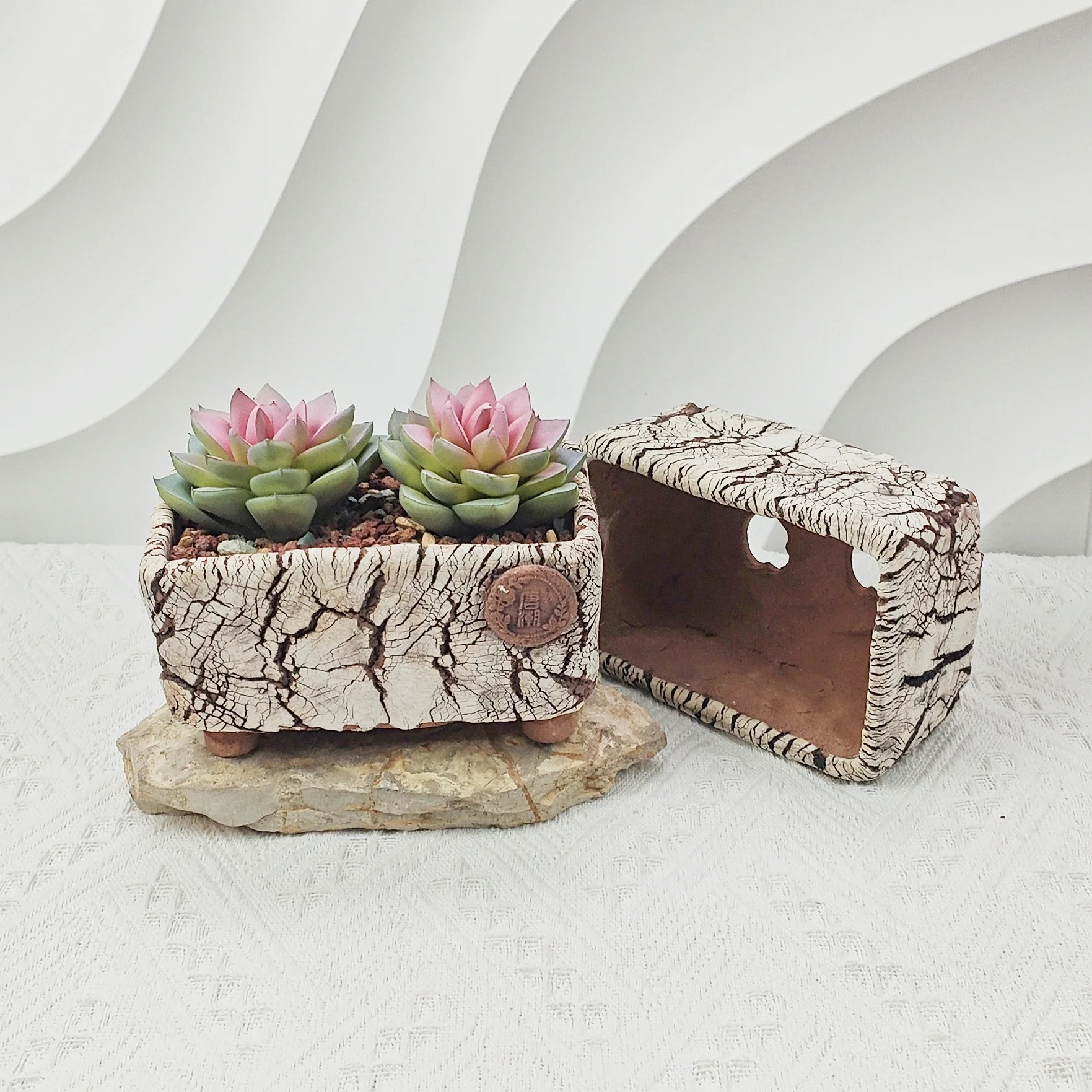 Modern Style Square Ceramic Succulent Planter Cactus Pots Pots For ...