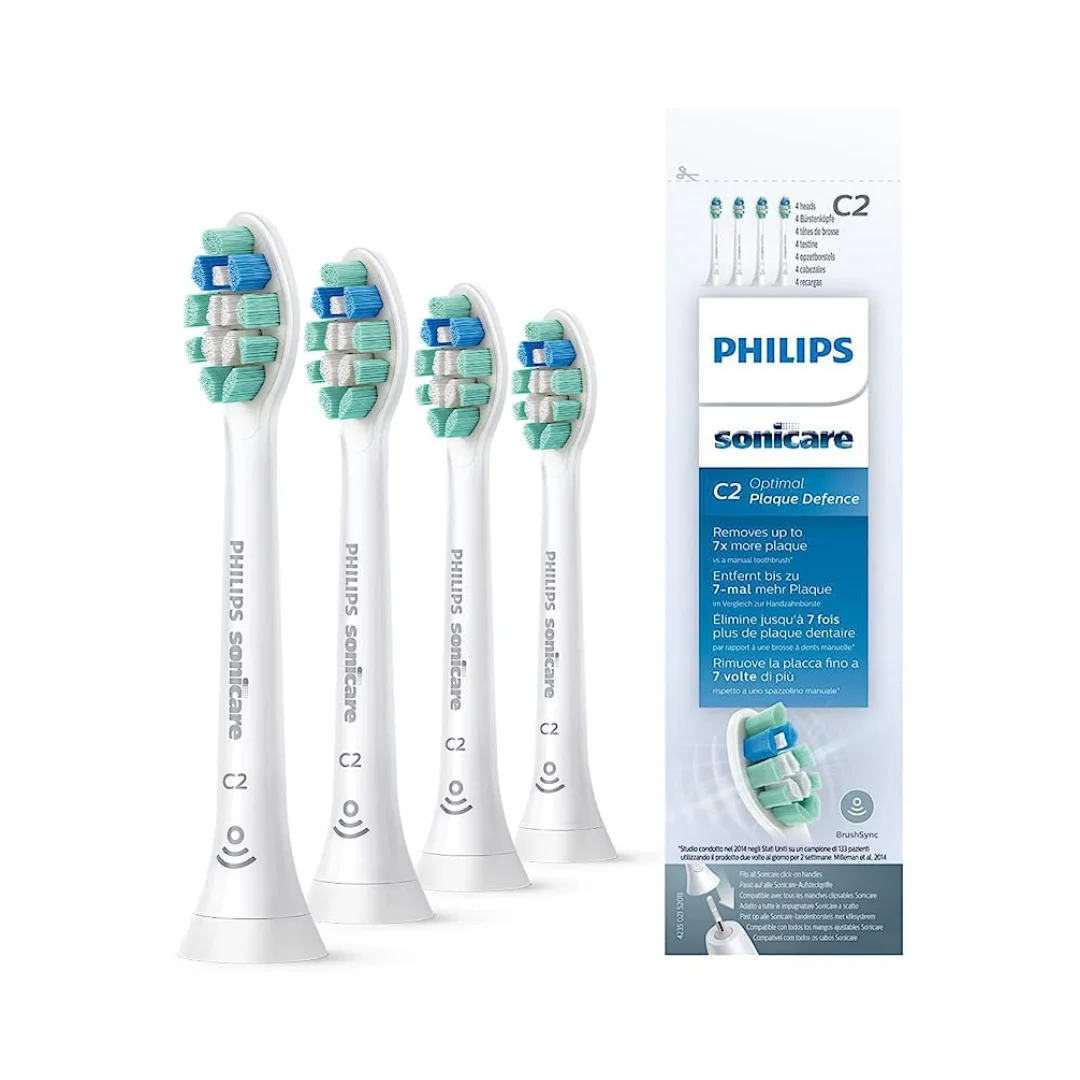Philips Sonicare Toothbrush Replacement Heads,C2,White,Set Of 4,In ...
