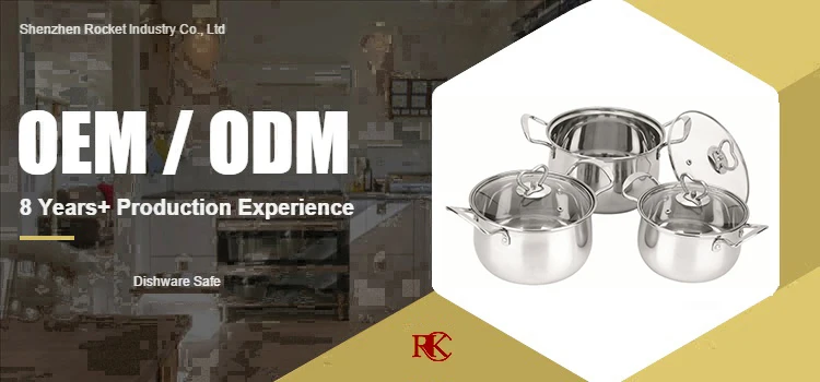 Parini Cookware Set Stainless Steel Cooking Casserole Hot Pot Set