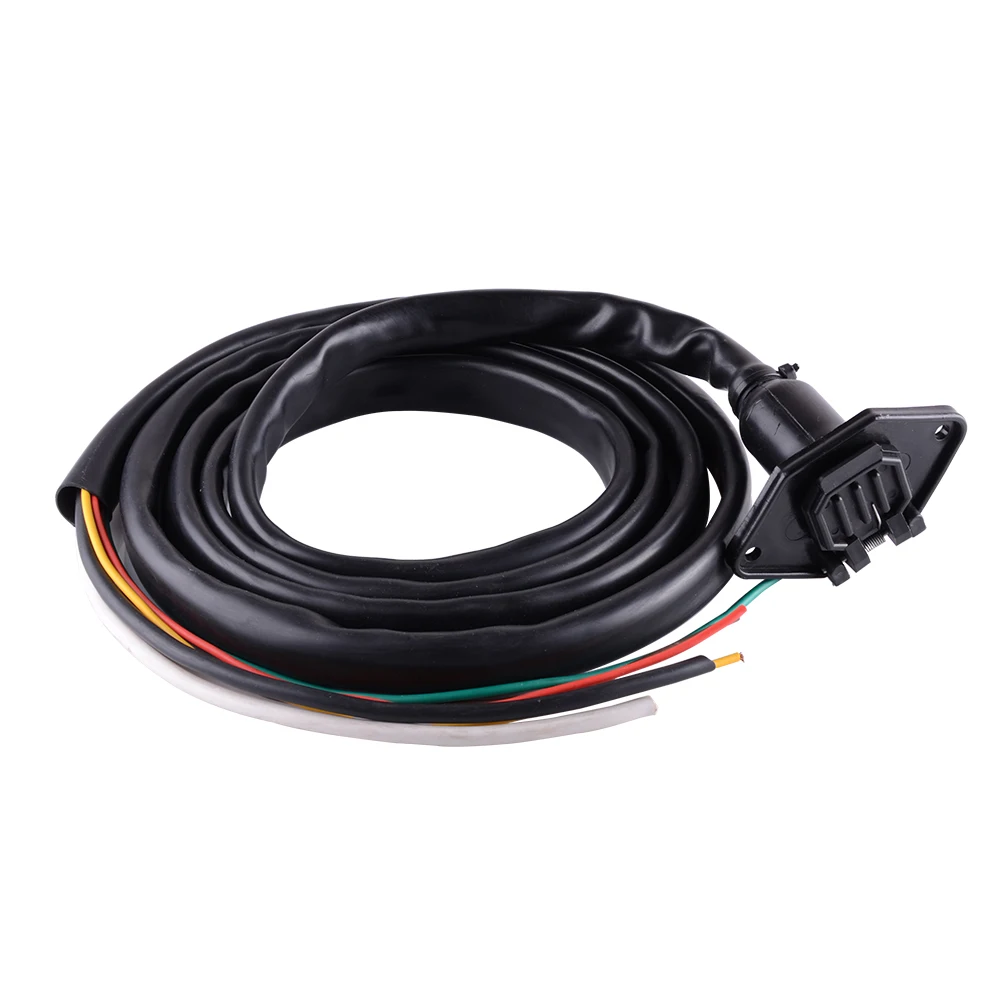 7 Way Trailer Harness 7 Blade Round Trailer Cord 8 Ft With Junction Box ...