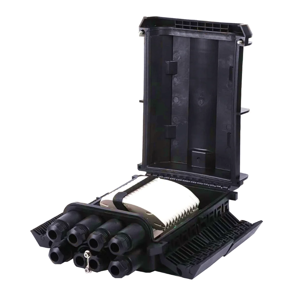 Ip68 Fiber Optic Splice Closure 288 Core 8 Ports With Uncut Cable Inlet ...