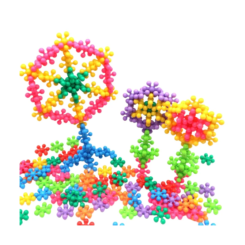 Building Discs Interlocking Toy Safe Interlocking Building Blocks Snowflake Stem Plastic ...