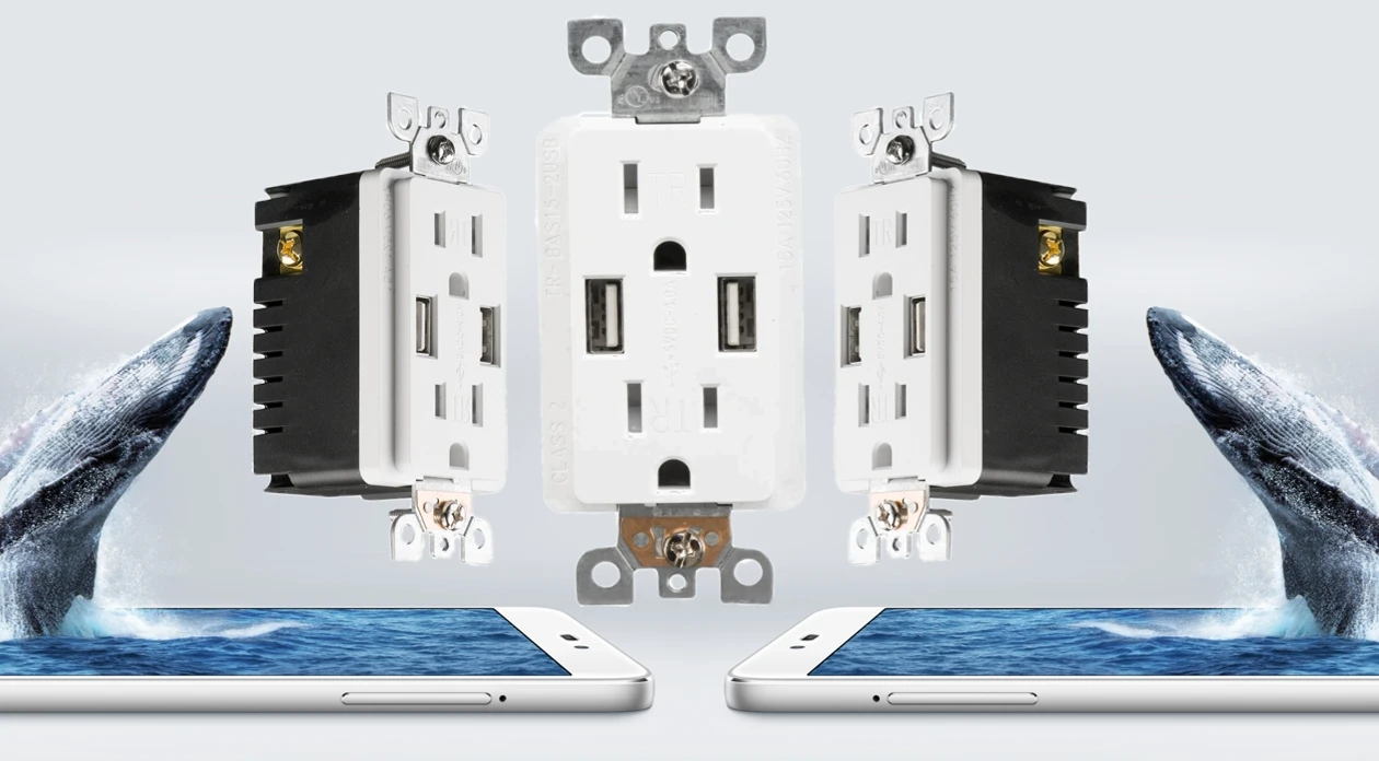 USA Electrical Plugs with USB - UL Listed Wall Outlets