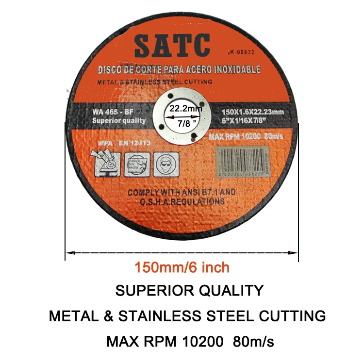 Superior Quality Oasis Cutting Disc For Steel Cutting 6" Inch/150 Mm ...