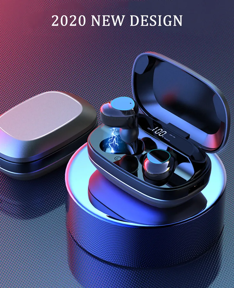 G16 TWS BT V5.0 Wireless Headphones - IPX7 Waterproof Earbuds