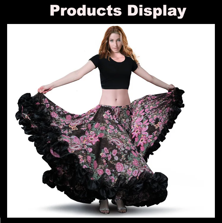 720 Degrees Tribal Chiffon Dress For Belly Dancewear Performance ...