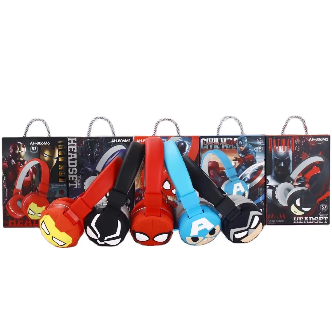 Cute Cartoon Spider Man Wireless Headphones for Kids