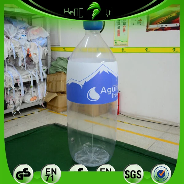 Clear Big Inflatable Water Bottle With Custom Logo - Buy Inflatable ...