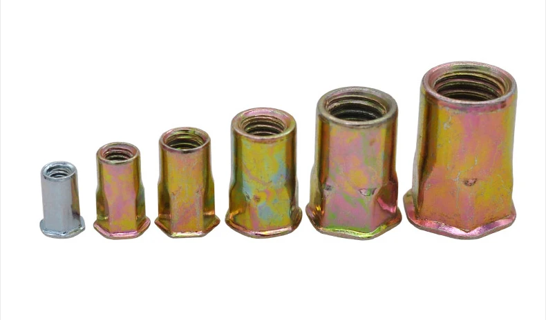 M4 M5 M6 M8 M10 M12 Steel Zinc Plated Thin Head Semi Hex Body Rivet ...