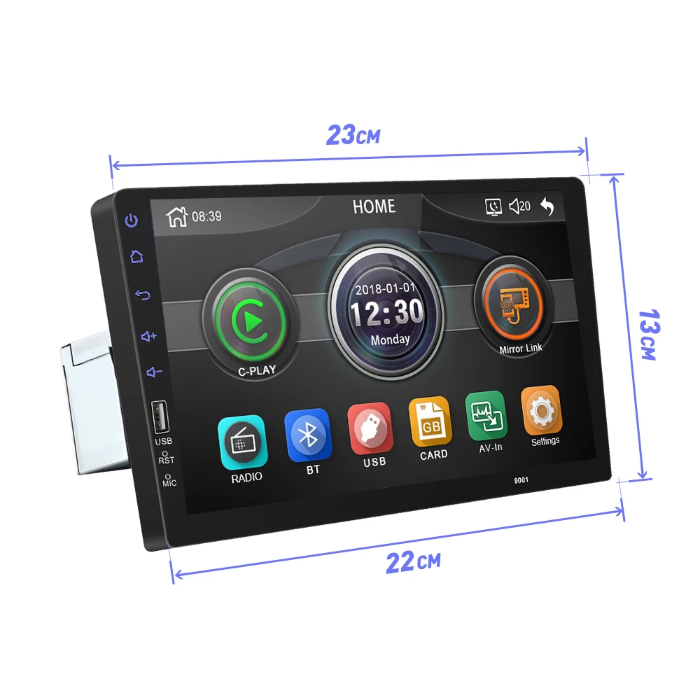2din 7inch 2.5d Ips Screen Universal Android 9.0 With 2+16gb Support ...