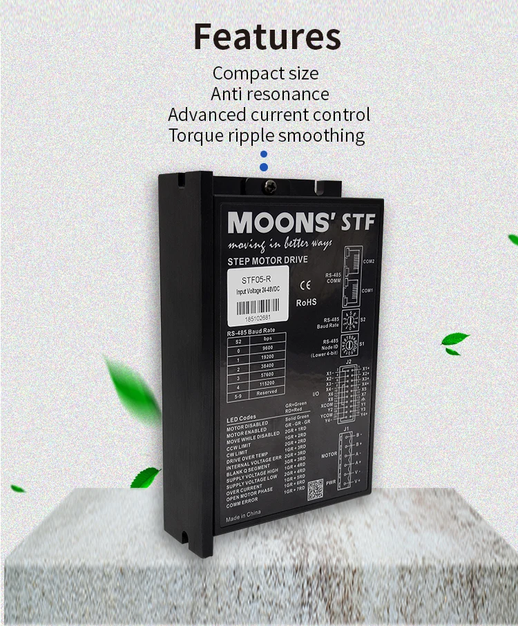 MOONS High Performance 24-70VDC 10a Stepper Drive Modbus RS-485