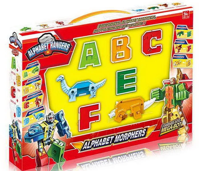 Hot Selling Alphabet Transform Robot Figure Educational Toys For Kids ...
