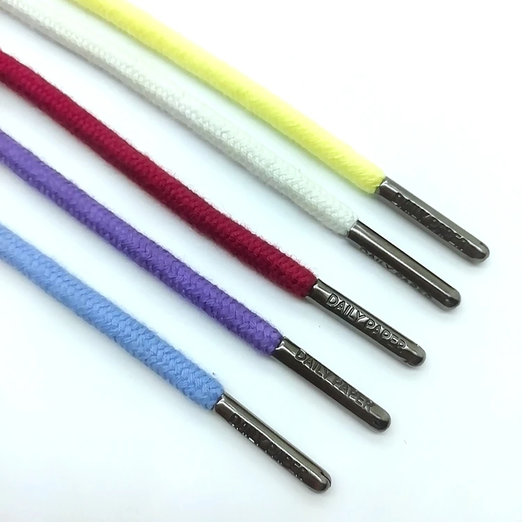 Wholesale Garment Customized Draw Cord Hoodie Cords with Custom Tip