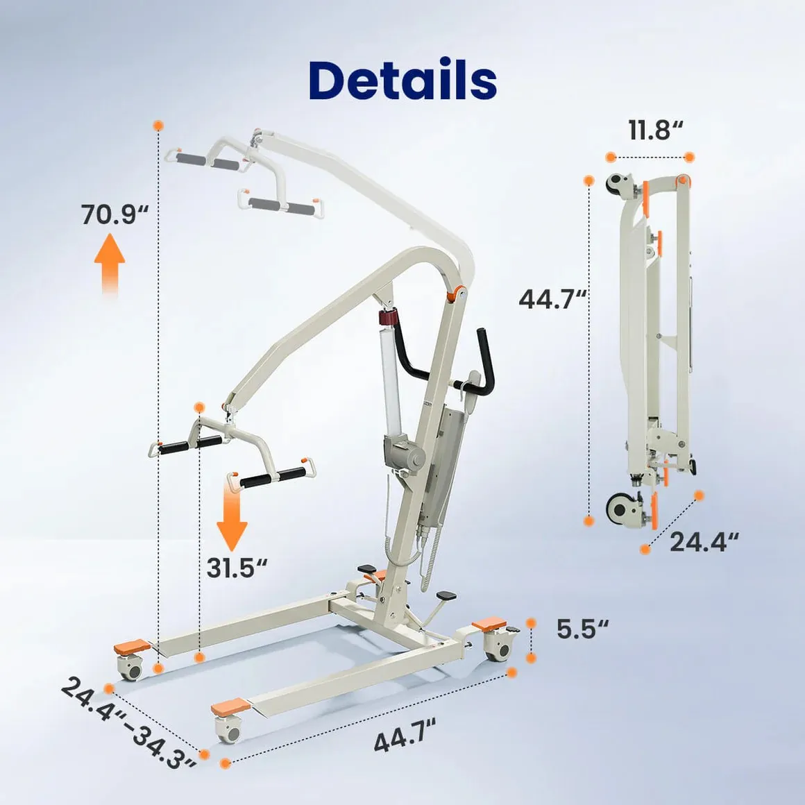 Electric Patient Lift - Custom Stand Assist Transfer Chair