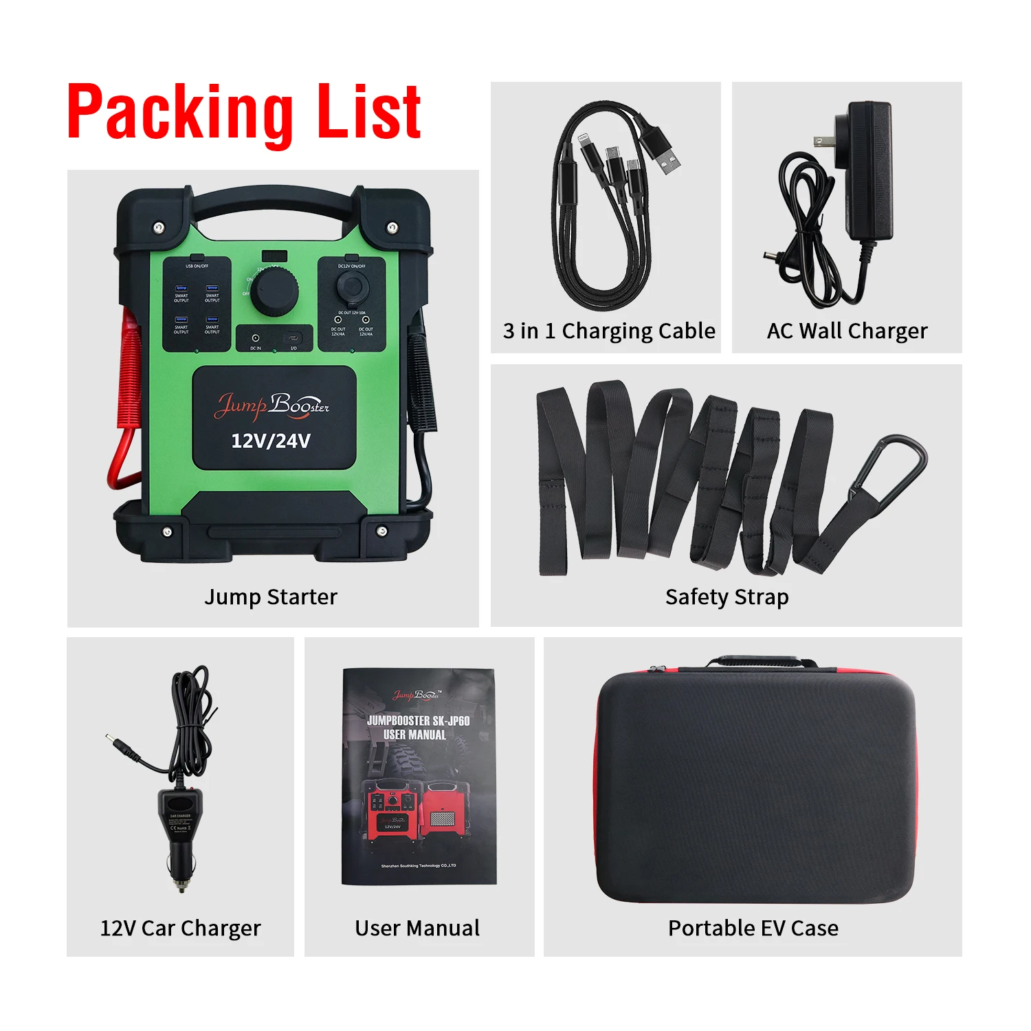 Heavy Duty 80000mAh Jump Starter for Trucks and Buses - Lithium-Ion ...