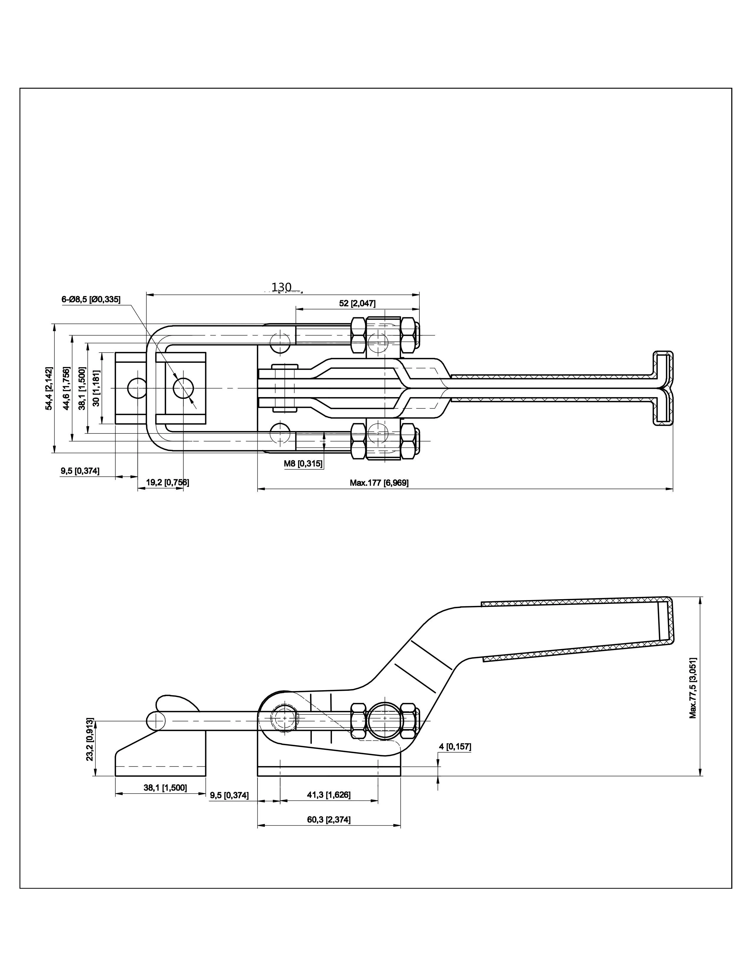Adjustable Toggle Clamp Stainless Stainless Steel 431 Line Action ...