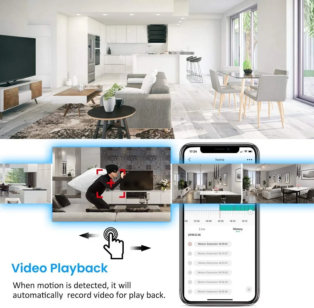Tuya Camera - Smart Life App. Iot Device with Night Vision