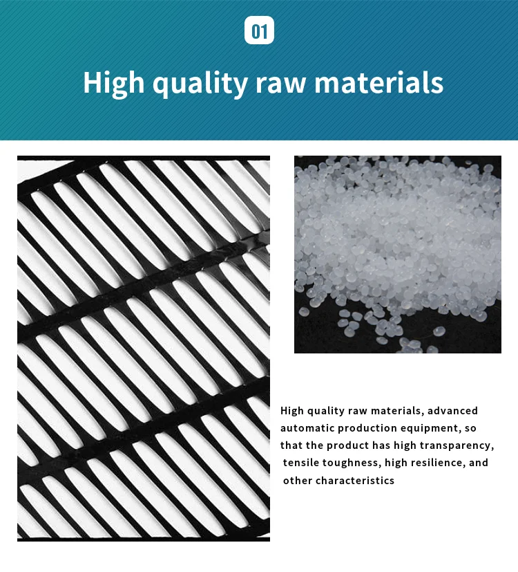 High Strength HDPE/PP Unidirectional Plastic Geogrid for Retaining Wall ...