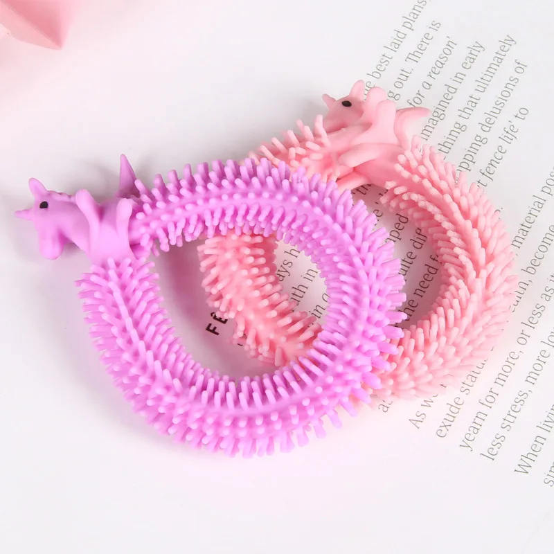 20cm Stretchy Strings Fidget Toy Colorful Stretch Sensory Worm Toys ...