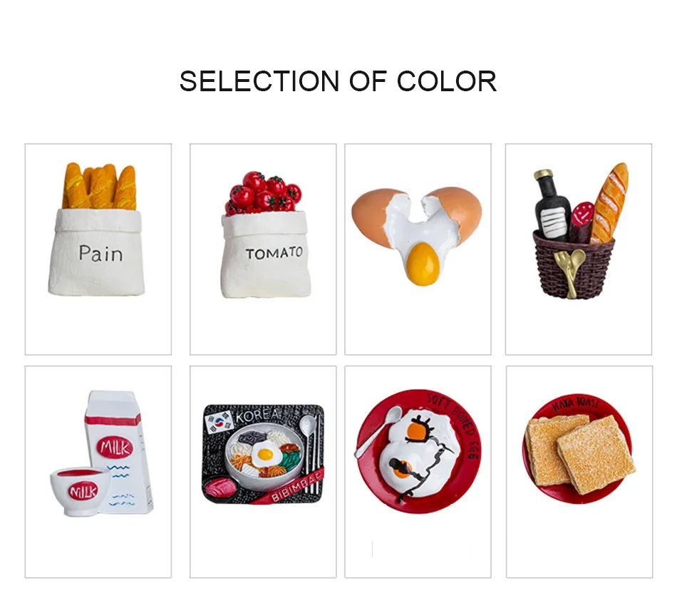 Personalized Custom Food 3d Magnets For Fridge Souvenir Wooden Fridge ...