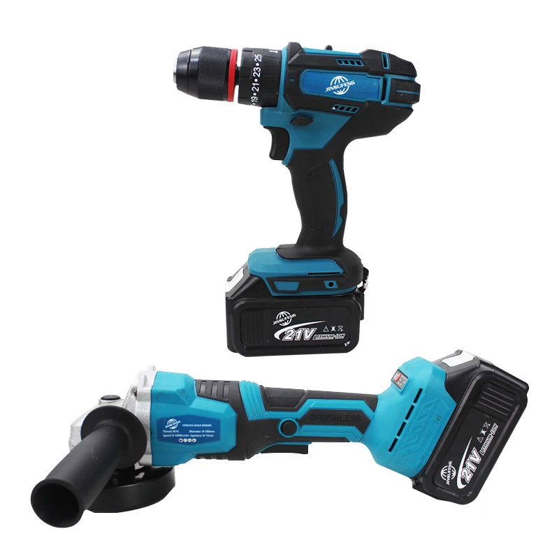 Cordless Power Tools Combo Kit - 21V Lithium Battery Power Tools Kit