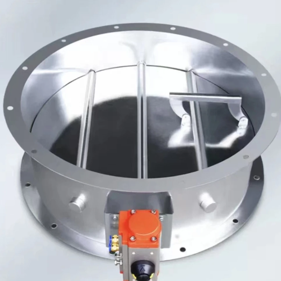 Galvanized Steel Duct Damper Manual Operated Round Opposed Damper For ...