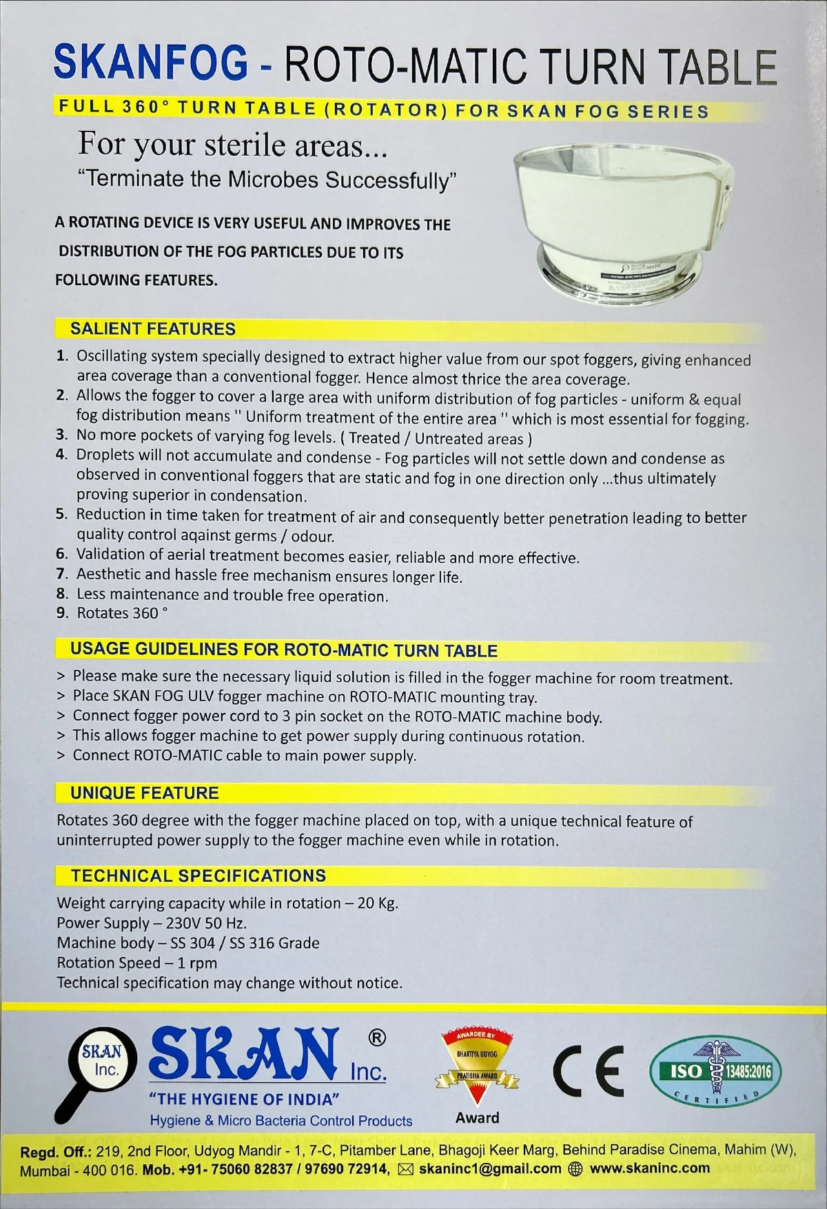 SKAN FOG Roto-Matic Turntable Display Rack Modern Industrial Product ...