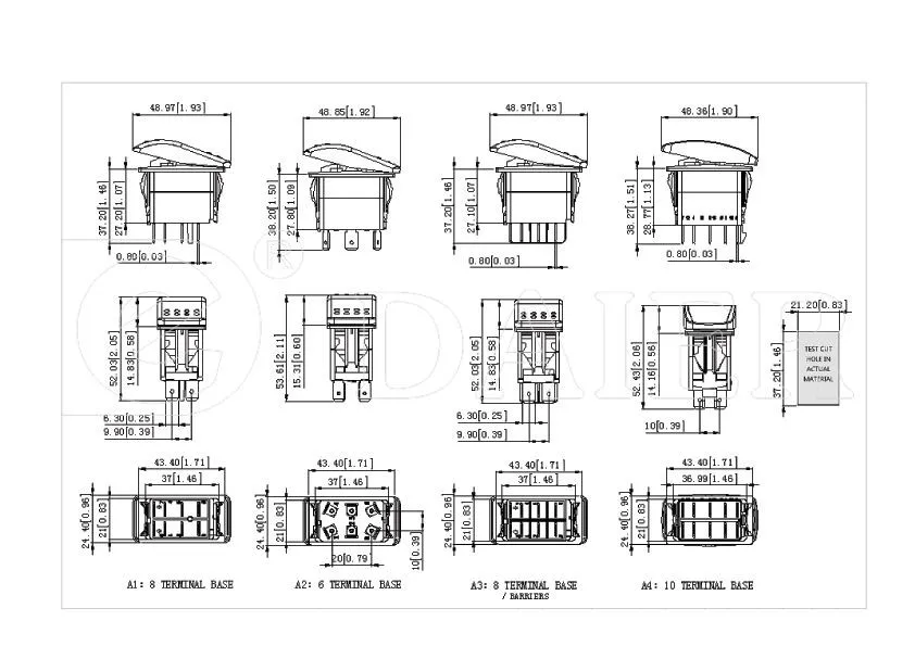 Carling 5 Pin Bar Rocker Switch 5 Terminal - Durable & Reliable