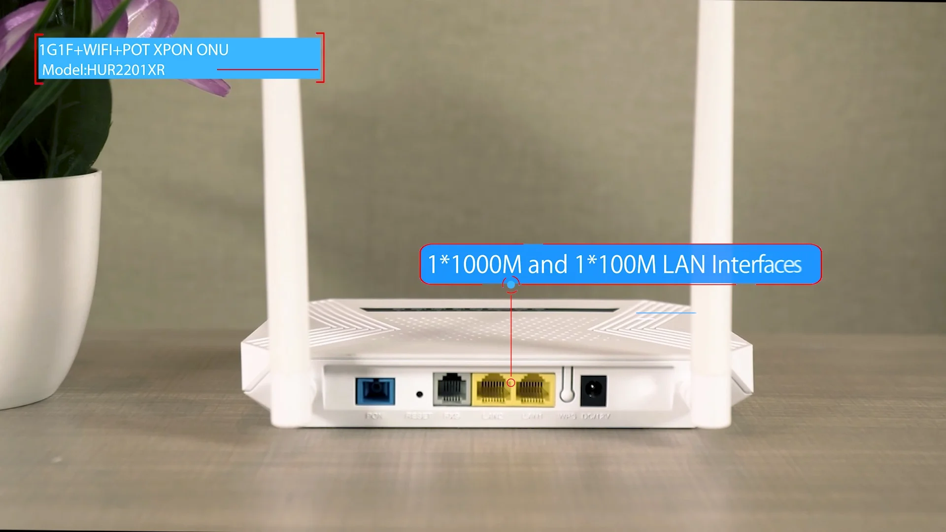 Ftth Fiber Optic Network Router 1ge+1fe+wifi+1pots Dual Pon Port Xpon Gepon Epon Gpon Onu - Buy ...