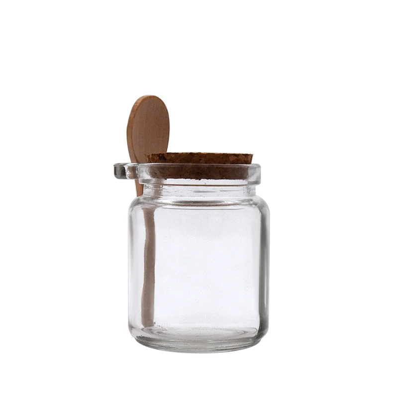 250ml Bath Salt Glass Jar/bottle With Cork And Wooden Spoon - Buy 250ml ...