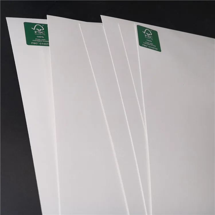 Fsc Certified 350gsm 400gsm Sbs Cardboard For Sock Packaging 70 * 100cm ...
